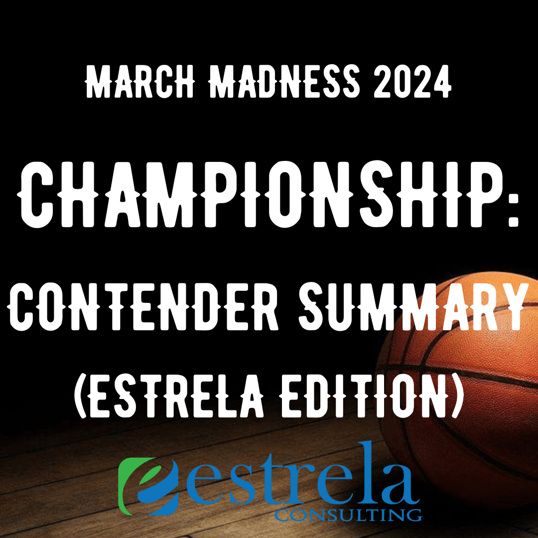 March Madness 2024 Championship Contender Summary